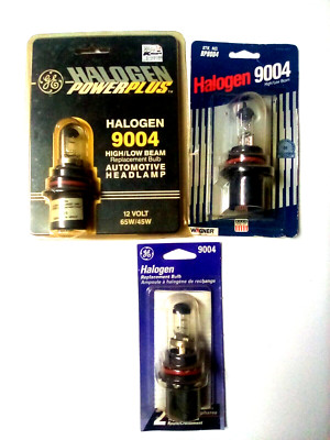 3 Halogen 9004 Bulbs 2 GE 1 Wagner | eBay