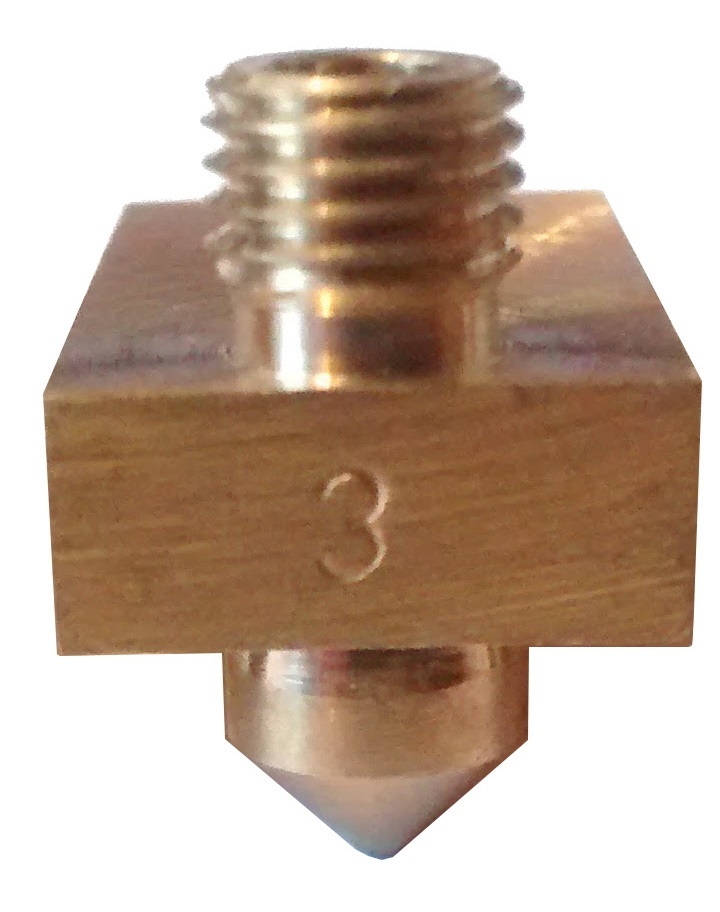 3D Printer Brass Nozzle Block - 0.2mm 0.3mm 0.4mm 0.5mm 0.6mm - Fits ...