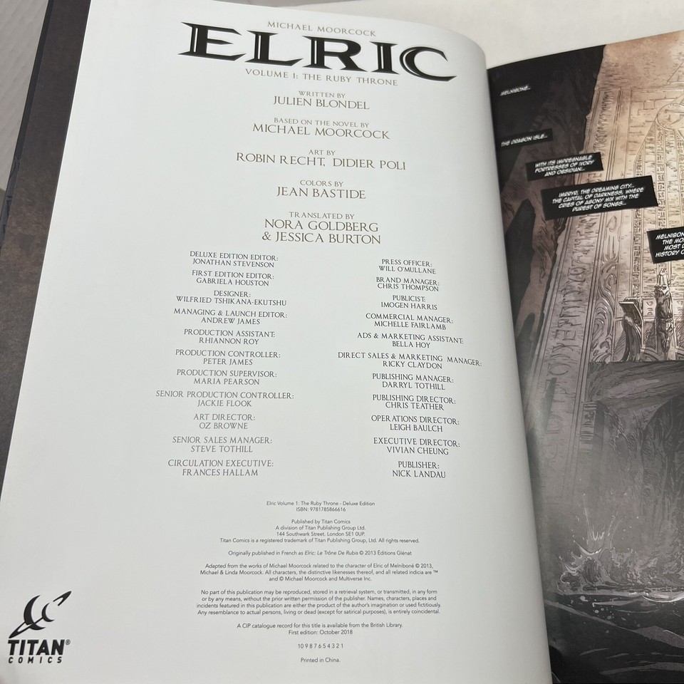Michael Moorcock's Elric Vol. 1: Ruby Throne Deluxe Edition 2018, First ...