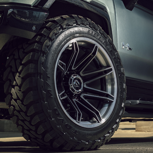 4 New 22" Fuel FC401 Brawl Gloss Black Brushed 22x10 8x180 Wheels Rims ...