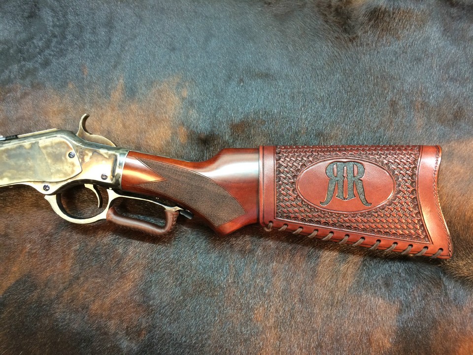 SASS Western Americana SASS Cowboy Action LEATHER BUTT STOCK COVER, USA ...