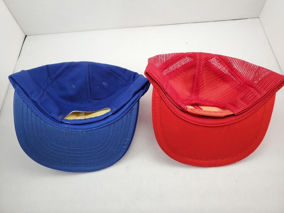 Damaged Vintage Firearms Hats Caps Colt Ruger Red Blue USA Display Only ...