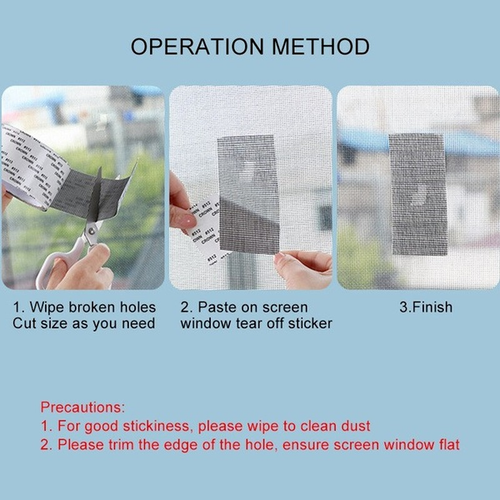 5x200cm Sticky Window Net Self-adhesive Mesh Patch Repair Tape Home ...