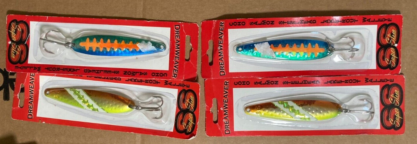 4 of Dream Weaver Super Slim Fishing Lures Trolling Spoons NIP | eBay