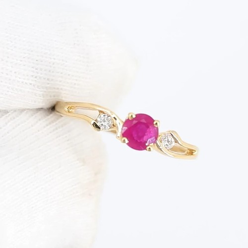 Natural Ruby Gemstone 925 Fine Silver Ring Zircon Gold Plated Statement Ring | eBay