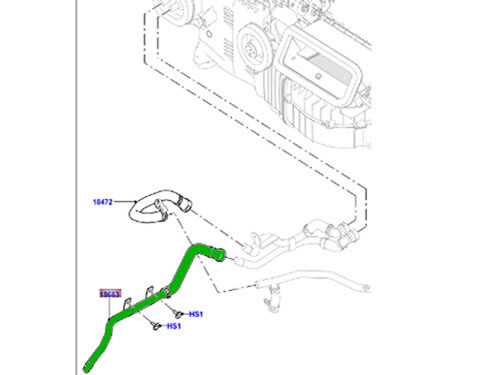 GENUINE LAND ROVER WATER HEATER HOSE RANGE ROVER 13 DISCOVERY SPORT 14 ...