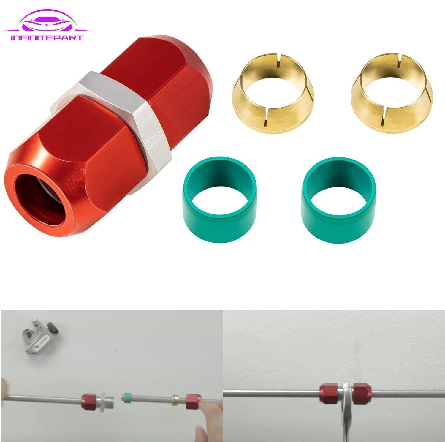 800-642 A/C Line Splice Connector Splicer Coupler For 1/2inch Aluminum ...