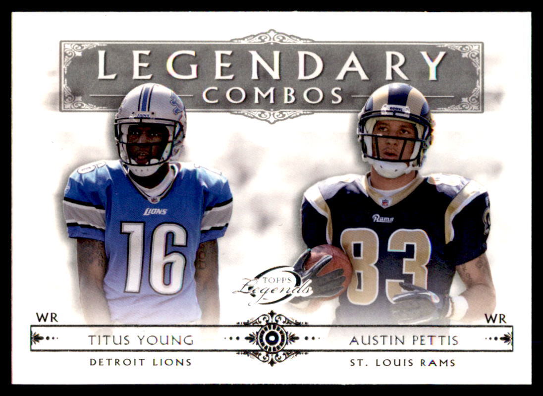 2011 Topps Gridiron Legends #LC-YP Legendary Combos Titus Young Lions ...