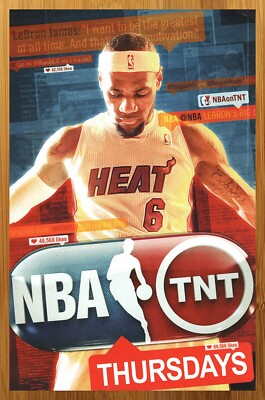 2012 NBA Basketball Print Ad/Poster Lebron James TNT Sports TV Promo ...