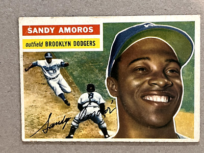 1956 Topps #42 SANDY AMOROS Brooklyn Dodgers EX | eBay