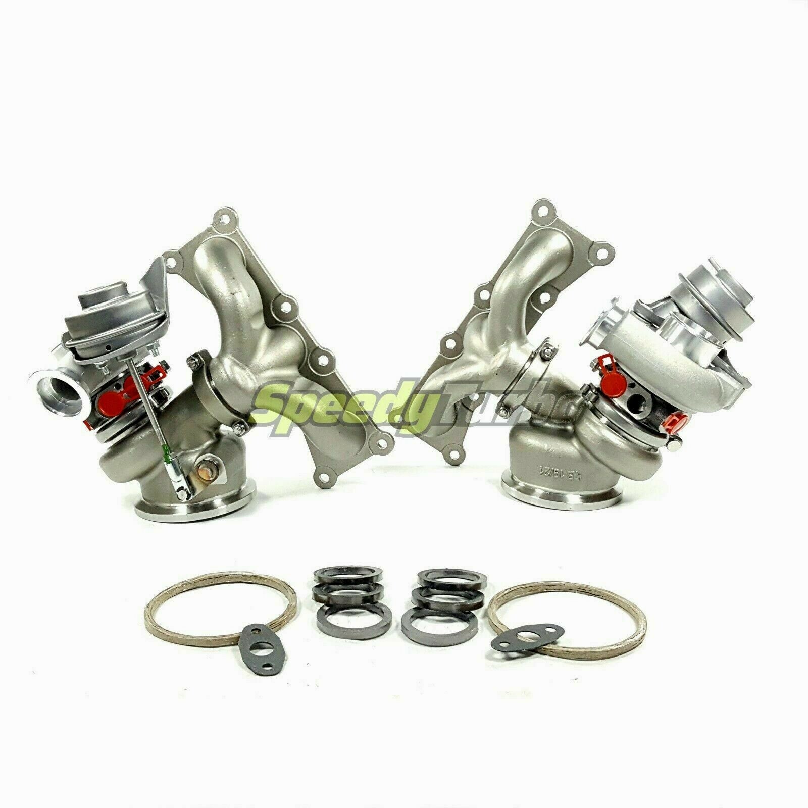 Billet 6+6 TD04-19T Divided Twin Turbos For BMW N54 E90 E91 E92 335i ...