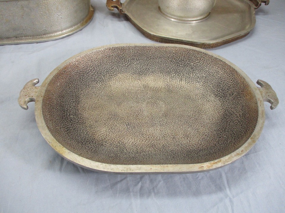 Vintage Guardian Service Ware Aluminum Cookware Lot 14 pc Platters Pots ...