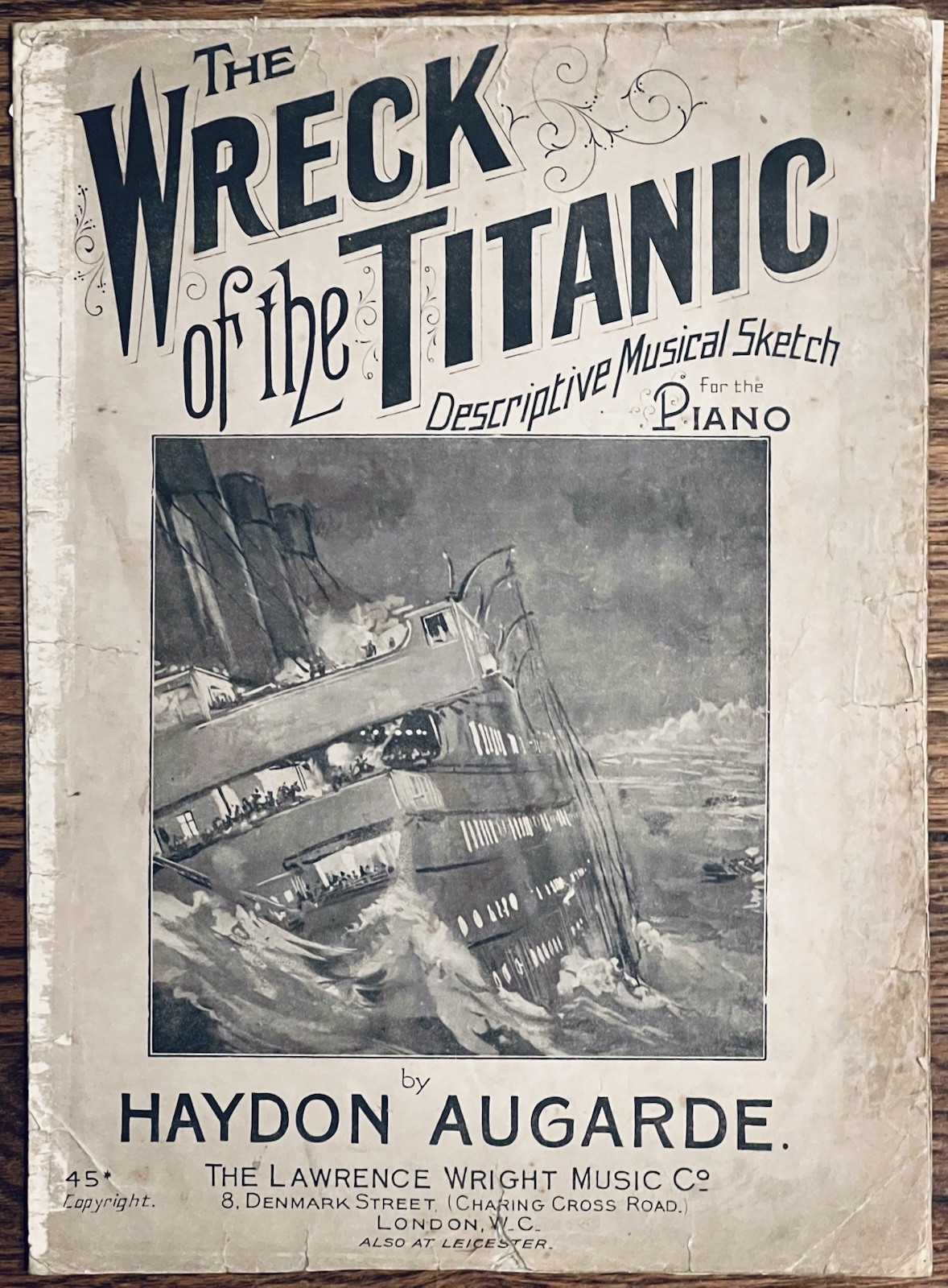 vintage WRECK OF THE TITANIC sheet music 1912 London | eBay