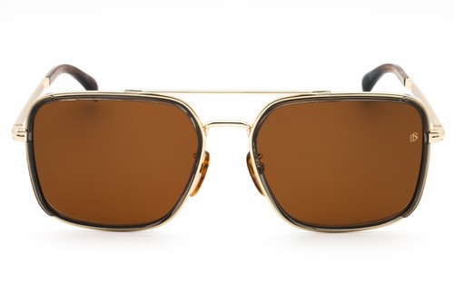 DAVID BECKHAM DB 7083/G/S FT3 70 Sunglasses Gray Gold Frame Brown ...