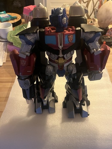 2008 Transformers Mega Power Bots Optimus Prime Hasbro 10" Lights Up | eBay