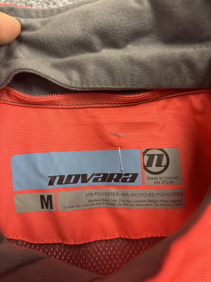 Novara Cycling Jacket Womens M Orange Gray Windshirt Full Zip Bike ...