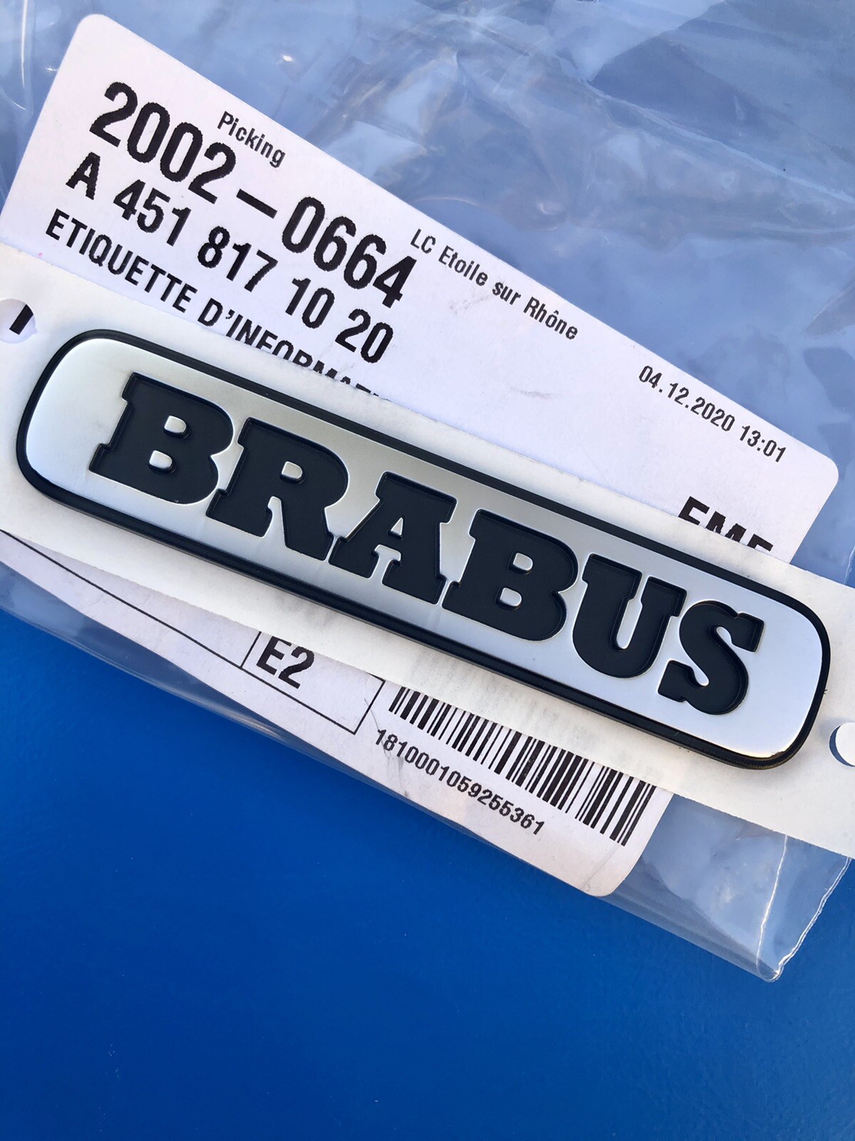 Logo Mercedes Brabus Trunk Smart Badge Original A4518171020 OEM Cla Gla ...
