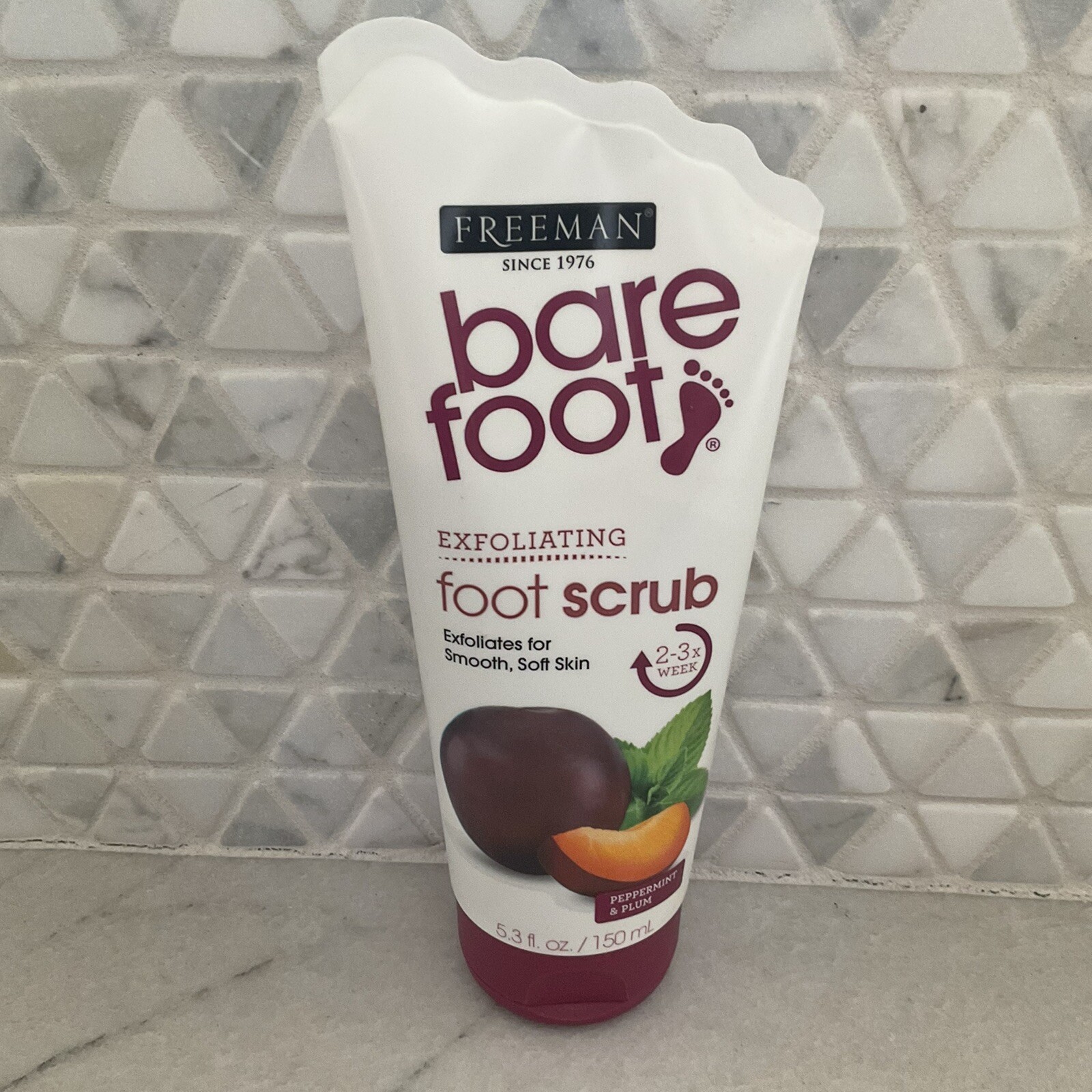 Bare Foot Exfoliating foot scrub Peppermint and Plum 5.3 oz | eBay