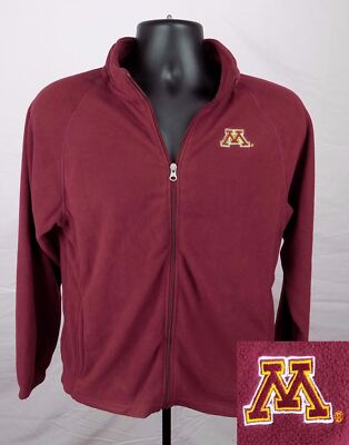 Minnesota Golden Gophers Jacket Boys Medium (8 - 10) Red Zip-Up Fleece ...