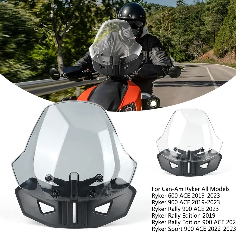 Sport Windshield Windscreen Adjustable For Can Am Ryker 600 900 Rally ...