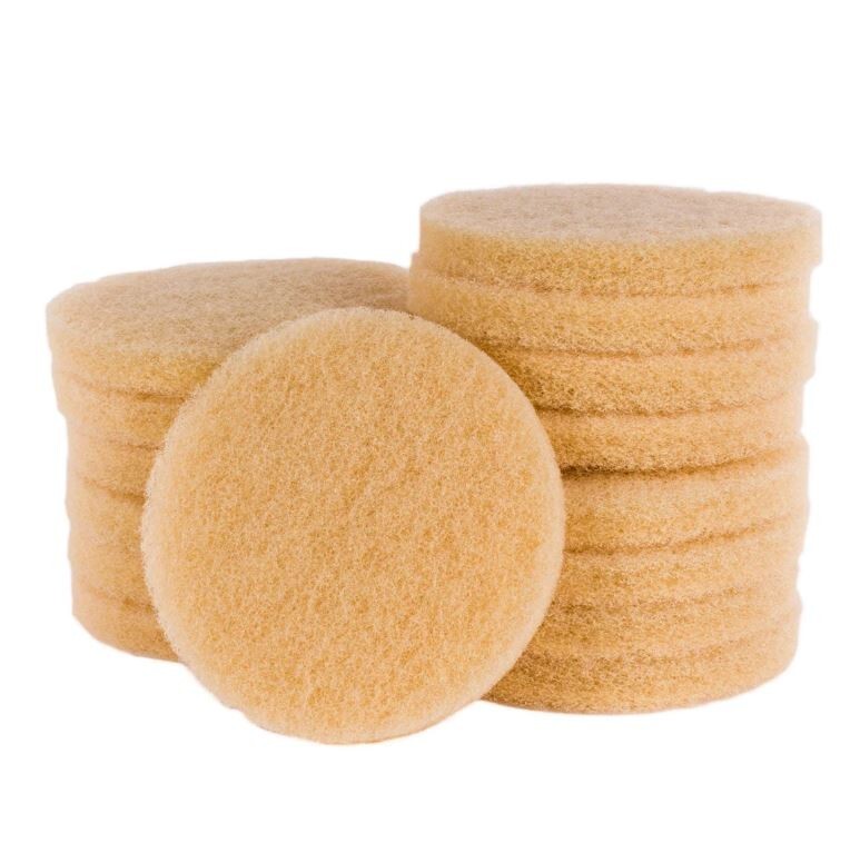 8" Cimex Beige Pads for Carpet Scrubbing - Fits 48 Series Machines FP-1 ...