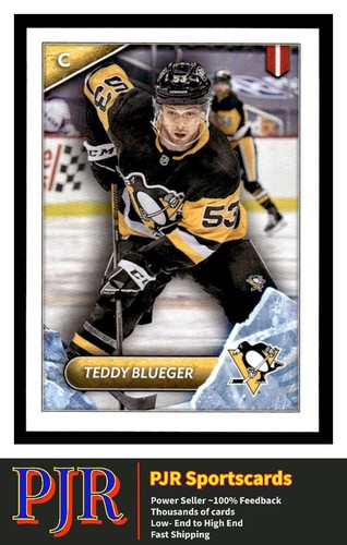 2021 Topps Stickers #437 Teddy Blueger Pittsburgh Penguins | eBay