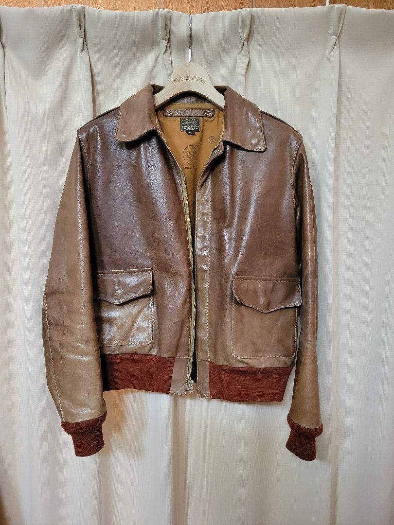 BUZZ RICKSON'S A-2 Genuine Leather Flight Jacket Size 40 BUZZ RICKSON'S A-2 Genuine Leather Flight Jacket Size 40