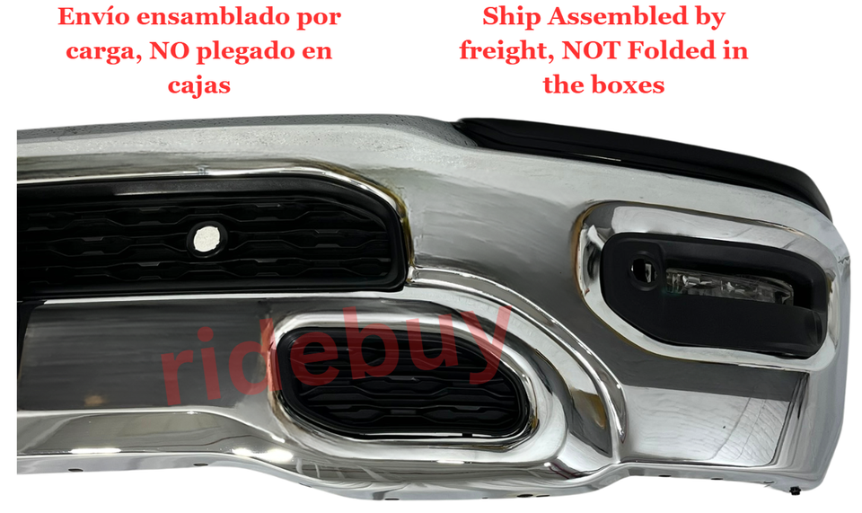 Fit 2019 - 2024 Ram 1500 Rebel Front Complete Bumper Assembly Chrome ...