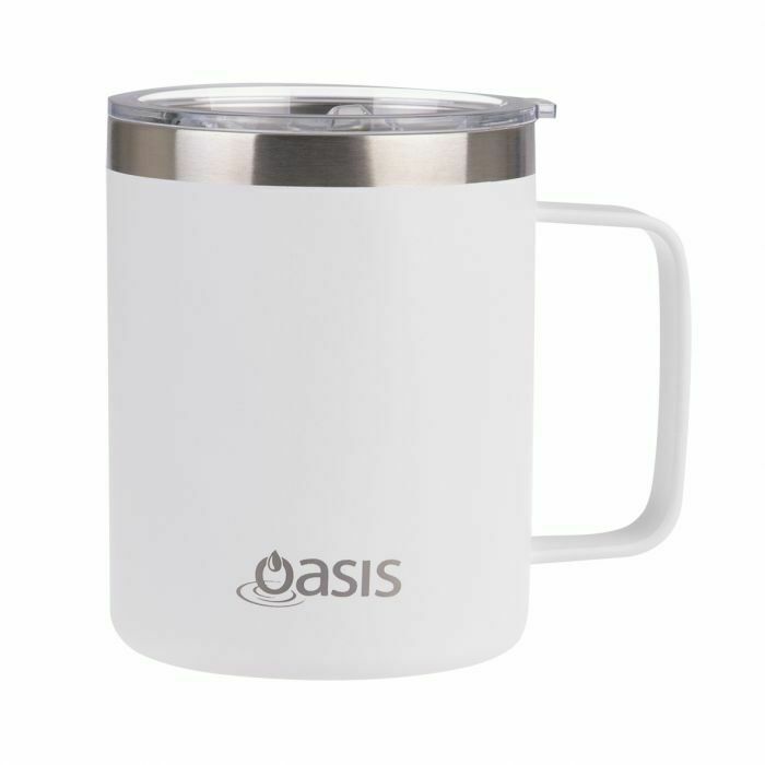 Oasis Double Wall Coffee Mug 400ml Vacuum Insulated Travel Cup w/ Lid ...