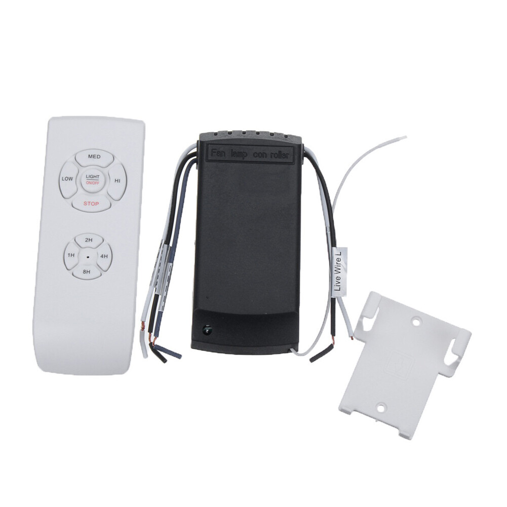 85-265V Ceiling Fan Remote Control Kit 4 Timing 3 Speed for Ceiling Fan ...