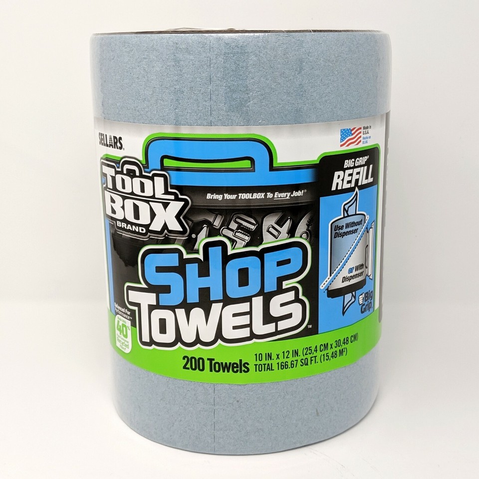 Sellars Tool Box Blue Shop Towels 55, 110, 165, 200, 220, 275, 330 ...