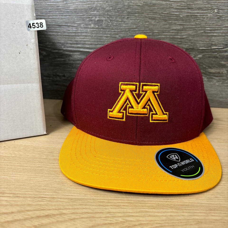 Minnesota Golden Gophers Hat Cap Snap Back Youth Red Maroon Top of the ...