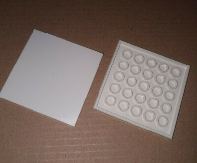 LEGO PARTS - 2X WHITE FLAT TILES 6X6 STUDS/SMOOTH SQUARE PANEL BUILDING ...