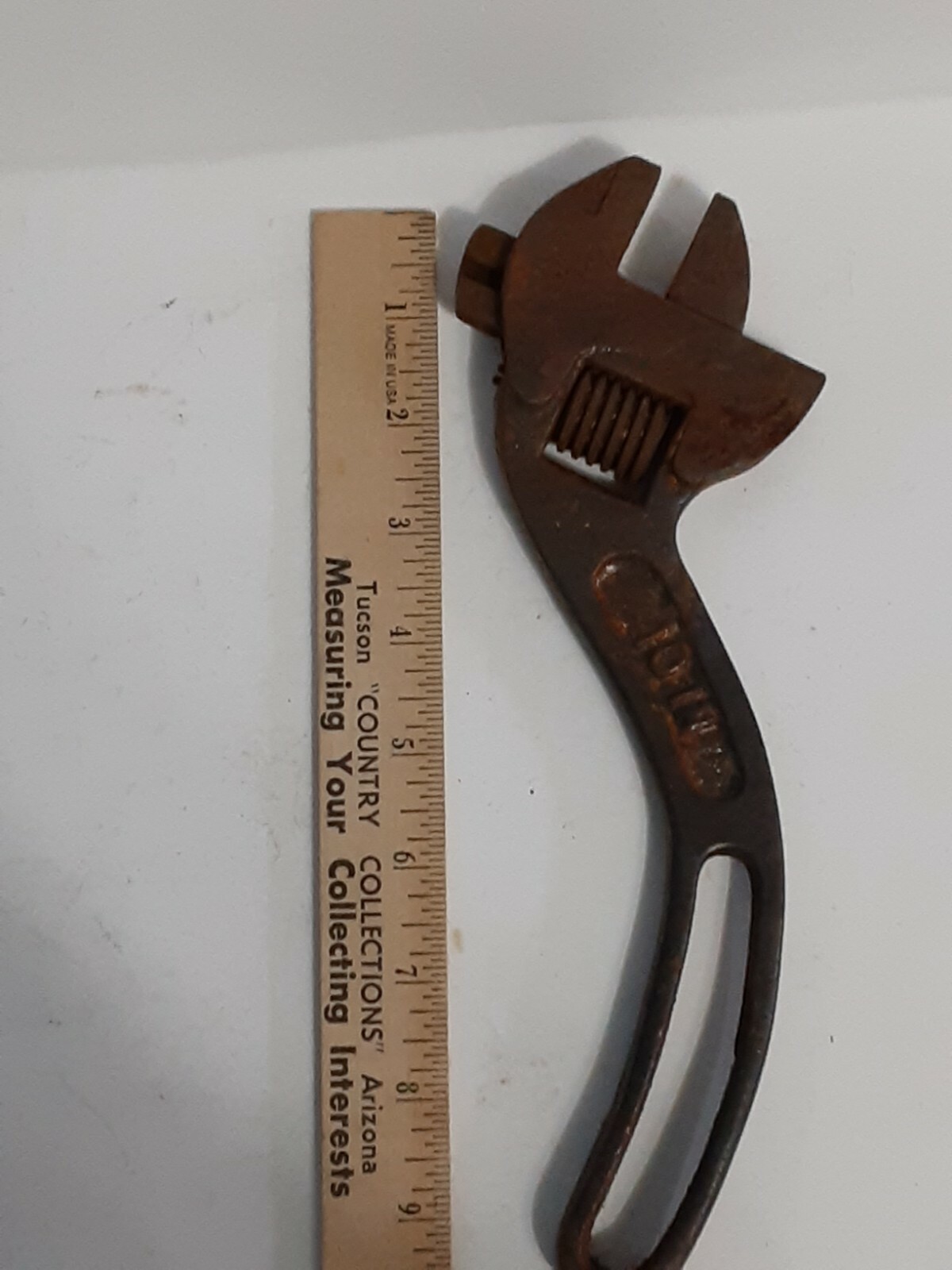 Vintage Antique Bonney 10” S-Curved Adjustable Wrench Patented June 1 ...