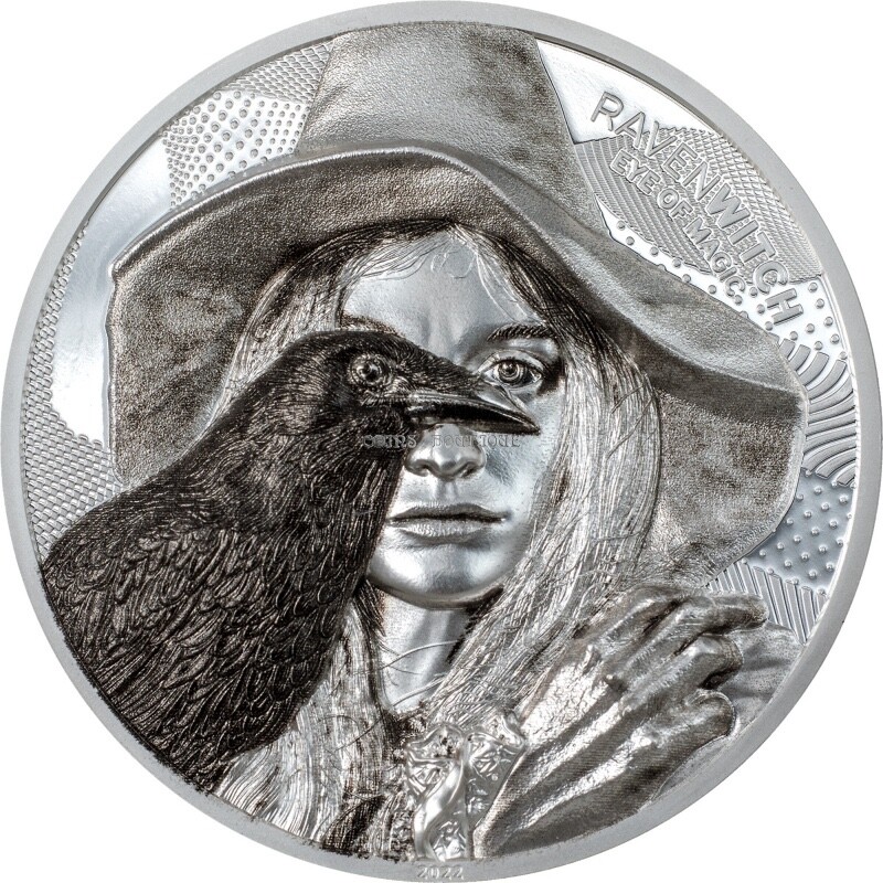 Raven witch eye of magic 2 oz silver coin Cook Islands 2022 | eBay