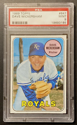 1969 Topps Baseball High Number #647 Dave Wickersham PSA 9 NO cracks in ...