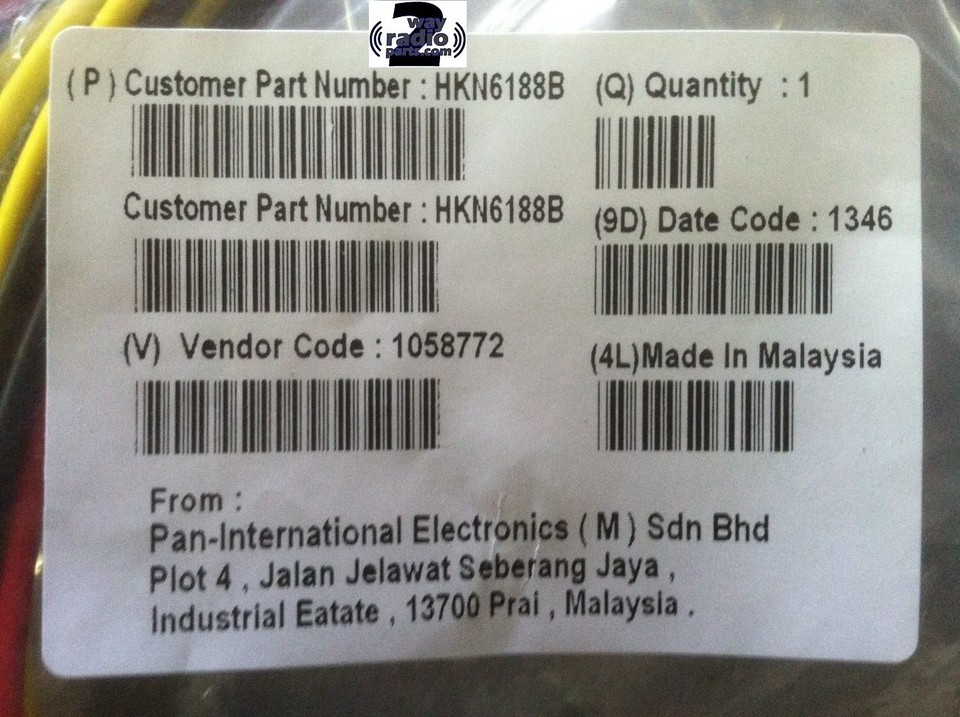 NEW Motorola 05 07 09 Control Head Power Cable XTL2500 XTL5000 APX7500 ...