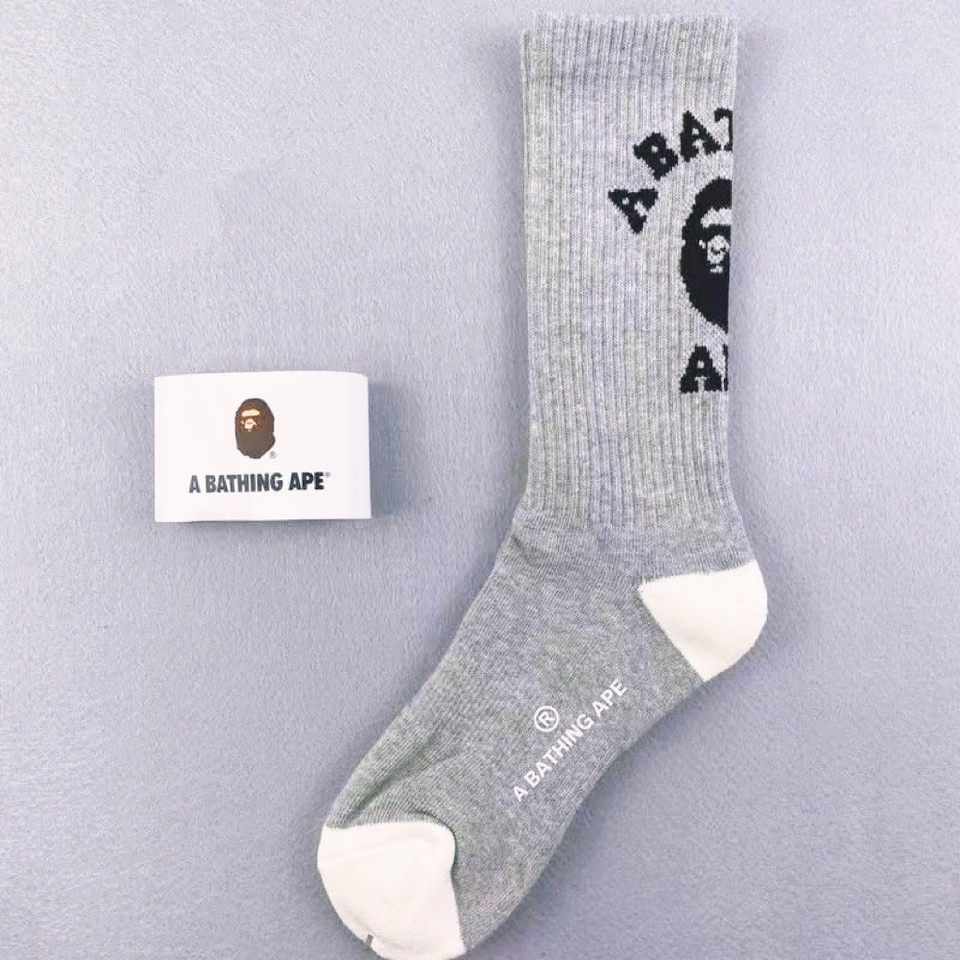 Bathing Ape Bape gray Crew Socks New | eBay