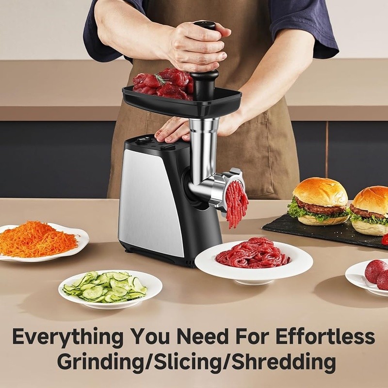 4 in 1 Electric Meat Grinder Sausage Stuffer Cheese Grater Food ...