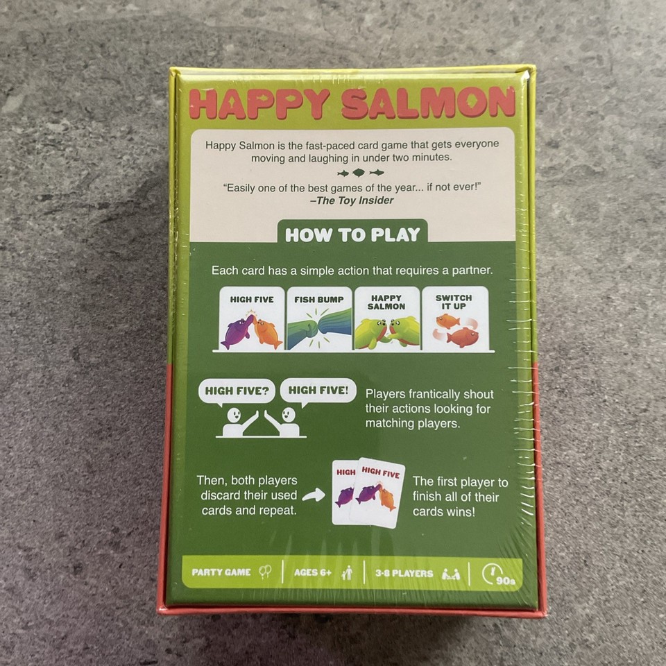 New Happy Salmon Card Game 90 Second Card Game by Exploding Kittens | eBay