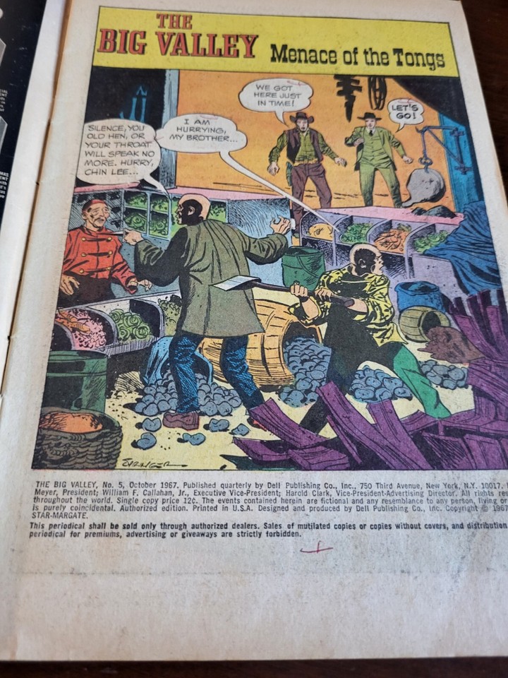 VINTAGE DELL COMICS THE BIG VALLEY #5 OCT 1967 LEE MAJORS LINDA EVANS ...