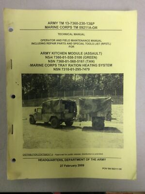 ARMY KITCHEN MODULE/MARINE CORPS TRAY RATION HEATING SYSTEM*Dept of ...