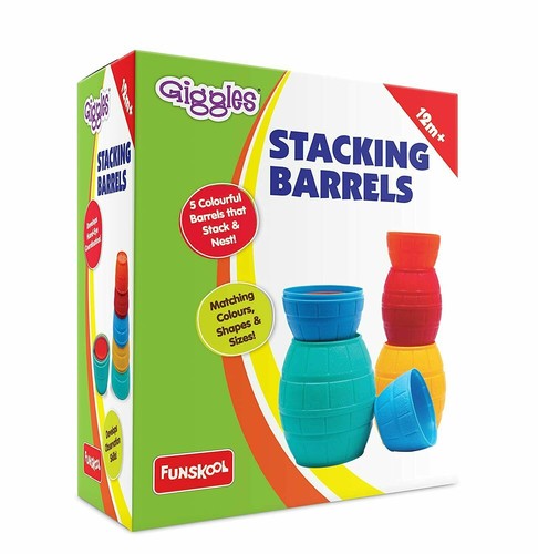 Funskool Giggles Stacking Barrels (Multi Color) Toy for 1 - 4 year Kids ...