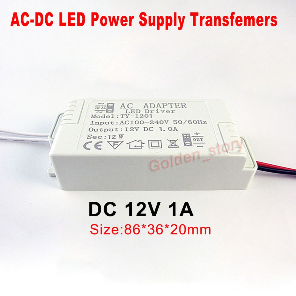 LED Driver Adapter AC-DC Power Converter 110V 120V 220V 230V To 12V ...