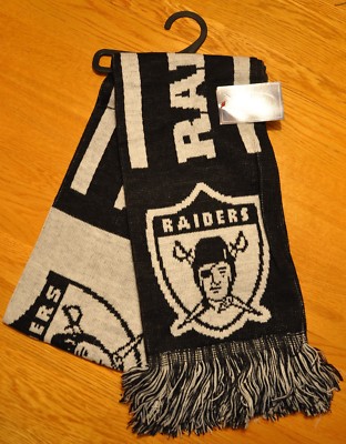 Raiders Knit Winter Scarf Double Sided Retro Throwback Logo - New | eBay