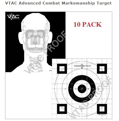 Viking Tactical VTAC Double Sided Advanced Combat Paper Targets - 10 ...