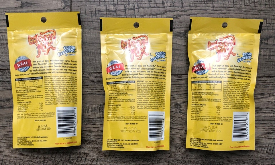 Meow Mix Tartar Control Ocean Explosion Cat Treats X3 BAGS | eBay
