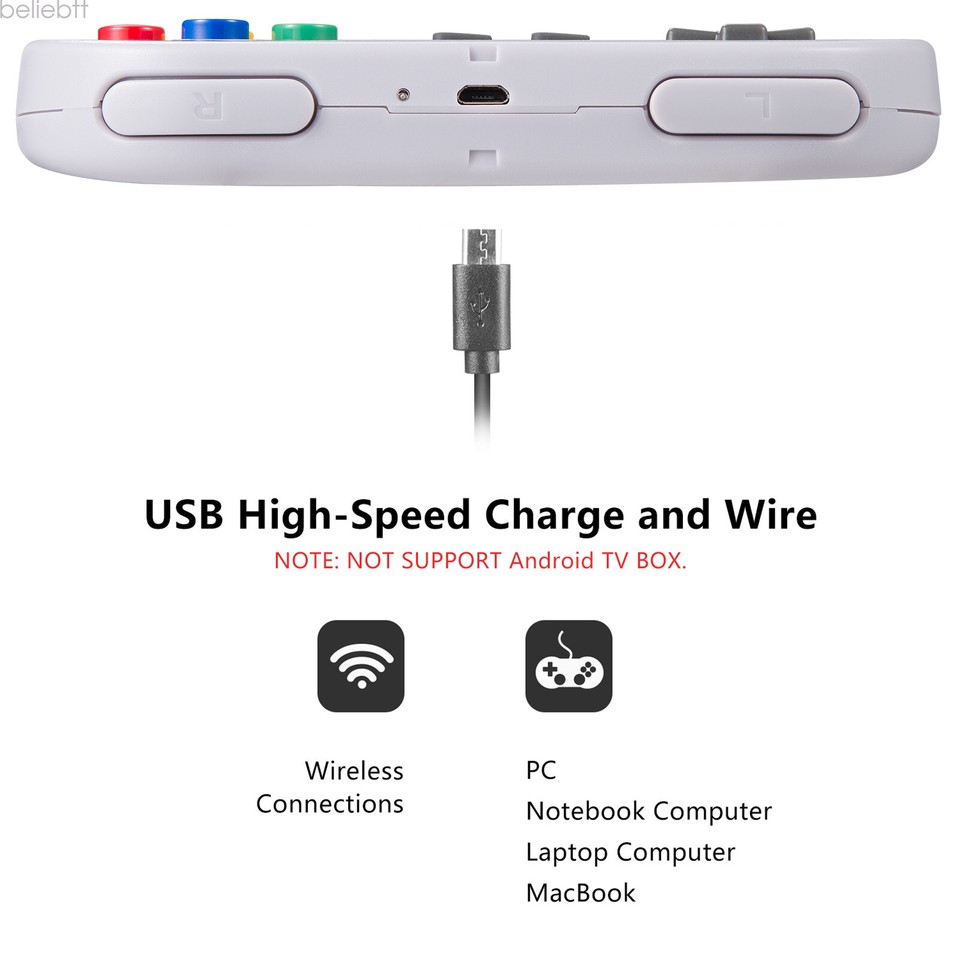 Wired/ Wireless SNES USB Controller For Windows 7 810 PC MAC Linux ...