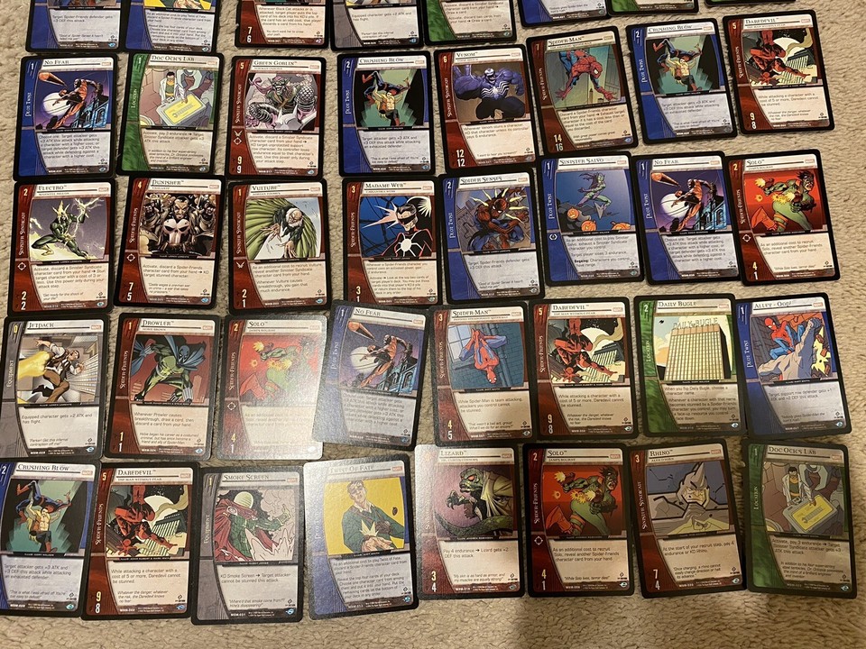 Marvel VS System Trading Card Game Upper Deck 2004 Lot of 80 Cards 2 ...