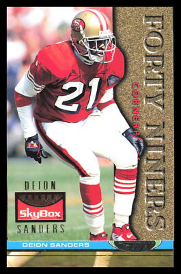 1995 SkyBox Premium Deion Sanders #5 Inside the Numbers 49ers 3A | eBay